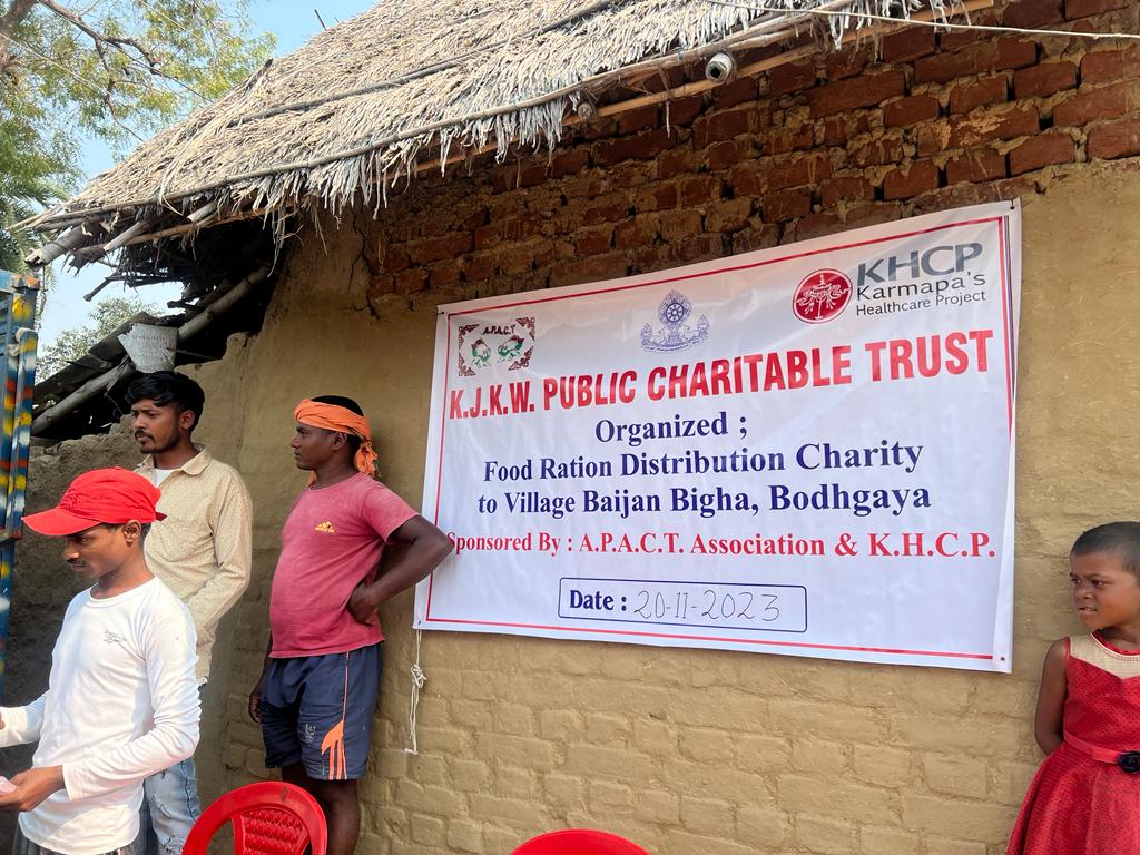 Food Ration Charity Distribution for Village of Baijan Bigha/India 2023-11
