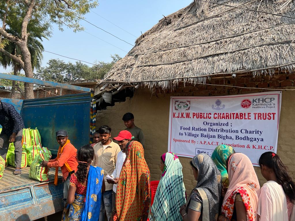 Food Ration Charity Distribution for Village of Baijan Bigha/India 2023-11